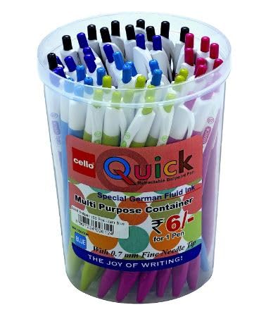Cello Quick Ball Pen Set - Pack of 50 (Blue) : Amazon.in: Office Products