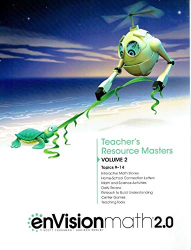 Envision math 2.0 Teacher's Resource Masters Grade K Volume 2 Topics 9 ...