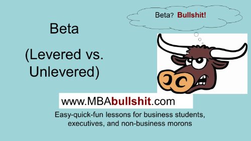 Amazon.com: Beta Levered vs. Unlevered - Lecture Notes (BETTER THAN ...