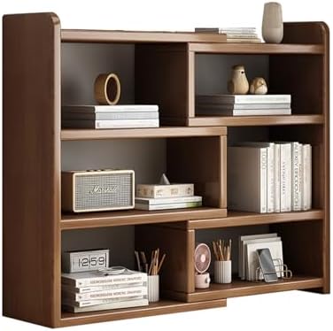 Amazon.com: 3 Tier Bookshelf,Wooden Desktop Book Shelf, Retractable ...