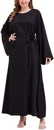 HOOTO Solid Prayer Dress Abayas for Women One-Piece Prayer Dress Loose ...