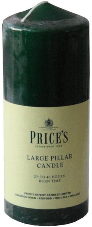 Bolsius Rustic Pillar Candles Silhouette - Green with Print - Pack of 4 ...