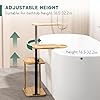 Amazon.com: Yumkfoi 3 Layer Bath Tub Tray Table, Freestanding Bamboo ...