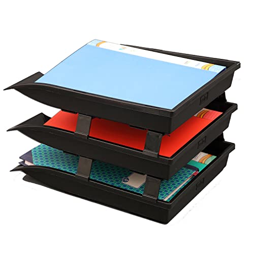 Solo Paper & File Tray - 3 Extra-Large Compartments, Tuff Built Desk ...