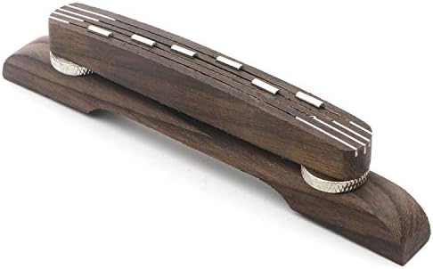 Amazon.com: Swhmc Adjustable Rosewood Guitar Bridge 6 String Archtop ...