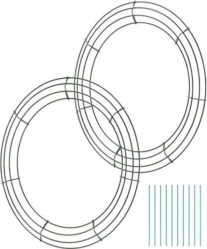 Amazon.com: TIHOOD 6PCS 10” Wire Wreath Frame Round Metal Wreath Form ...