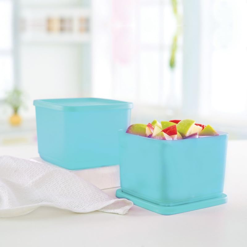 Tupperware Light Blue Color 1L Plastic Cubix Safe & Leak Proof ...