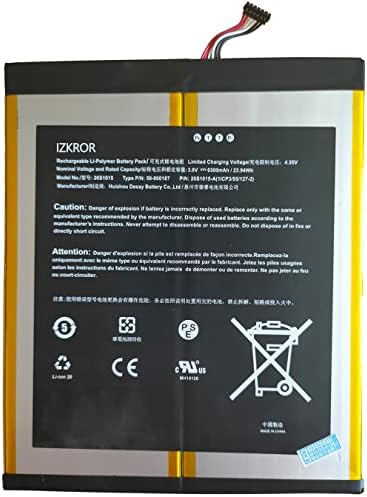 Amazon.com: IZKROR Reemplazo de batería 58-000187 23.94Wh 6300mAh para ...