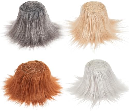 Amazon.com: GORGECRAFT 4 Colors Shaggy Plush Faux Fur Fabric Precut ...