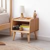 Amazon.com: Bamskov Short Nightstand - 100% Natural Solid Wood ...