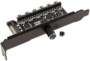 Amazon.co.jp: 6 Way 3 Pin 4 Pin PCI Fan Speed Controller PC Chassis Fan ...