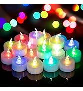 Amazon.com: Yakpo 24 Pack Fast Color Changing Tea Lights Battery ...