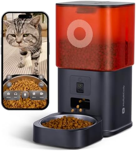 Amazon.com : Automatic Cat Feeder with Camera: 6L Automatic Dog Feeder ...