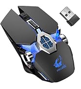 Amazon.com: FELICON Wireless Gaming Mouse, with Nano USB 2.4G 7-Colors ...
