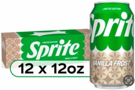 Amazon.com : Limited Edition Vanilla Frost Sprite Soda, 12 Pack of 12 ...