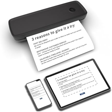 Amazon.com: Kebredi Portable Printers Wireless for Travel A80 Inkless ...