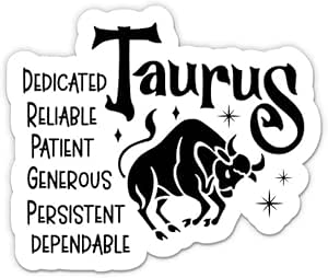 Amazon.com: Zodiac Taurus Sign Birthday Sticker - 3" Laptop Sticker ...