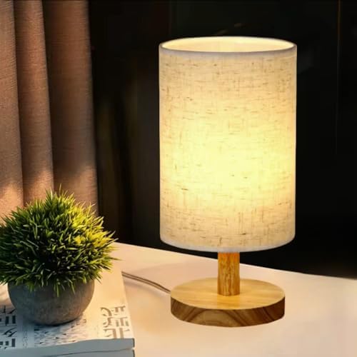 SurezoTich Bedside Lamp, Warm Light Small Table Lamps, 3-Way Dimmable ...
