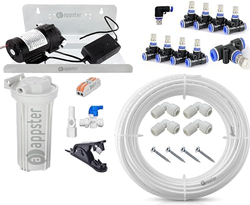 APPSTER Misting System Kit Suitable for DIY Sanitization Tunnel Fogger ...