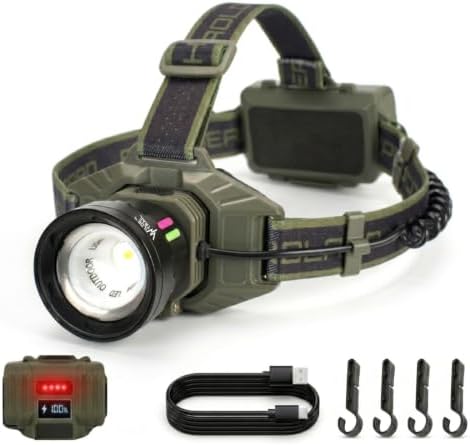 Amazon.com: WILDE TRAIL Super Bright Waterproof Headlamp, 6000mAh ...