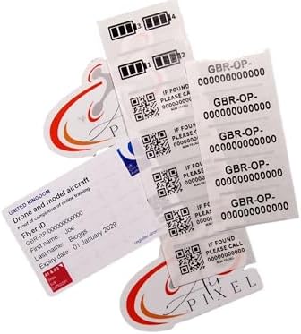 AirPixel Drone ID Card | x12 Operator ID Stickers | Bundle : Amazon.co ...