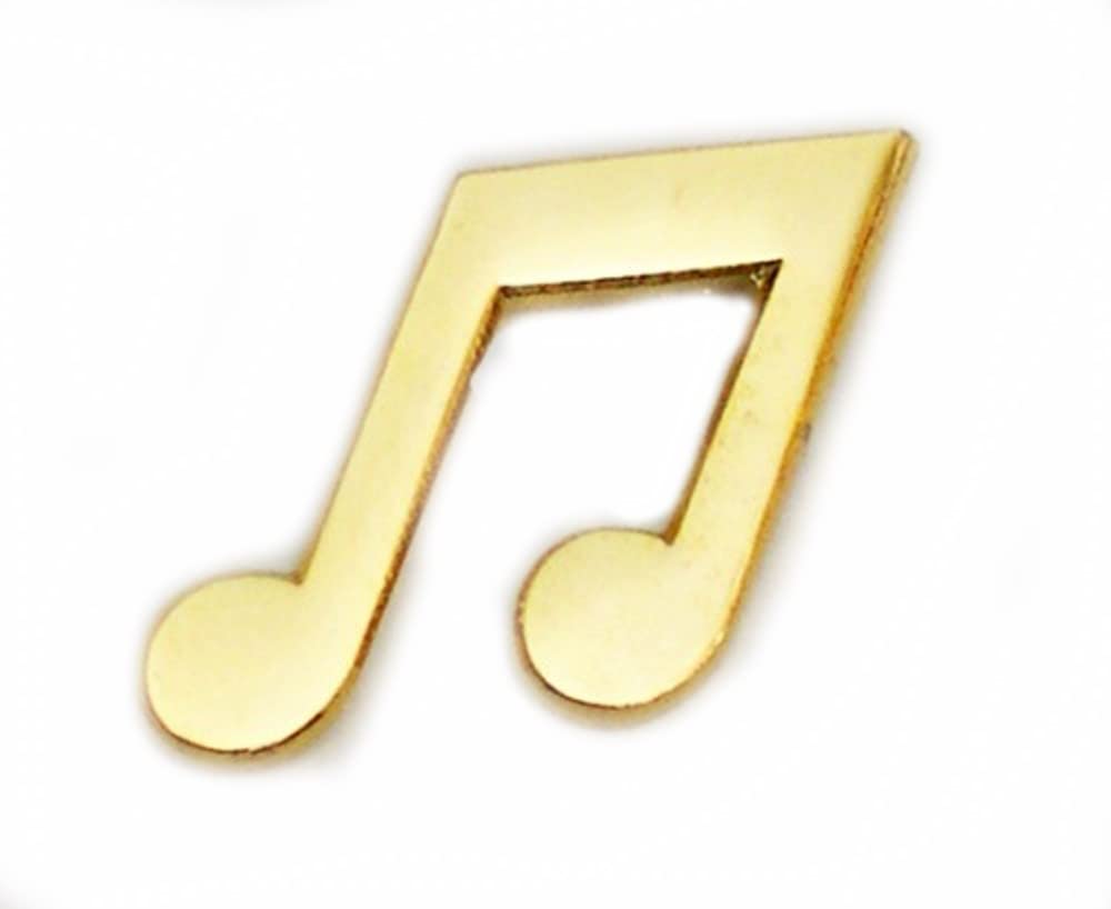 Metal Enamel Pin Badge Music Notes Crochet Quaver Gold Tone : Amazon.co ...