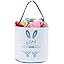Amazon.com : Easter Bunny Basket Egg Bags for Kids,Canvas Cotton ...