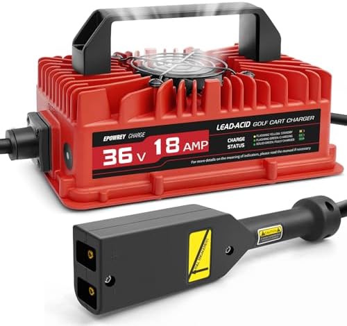 Amazon.com: EPOWREY 18 AMP 36 Volt Golf Cart Battery Charger for EZGO ...