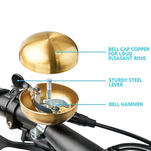Snapklik.com : Classic Brass Bike Bell - Vintage-Style Golden Bicycle ...