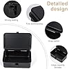 Amazon.com: Gasuuo Black Metal Box with Lid, Metal Storage Box for ...
