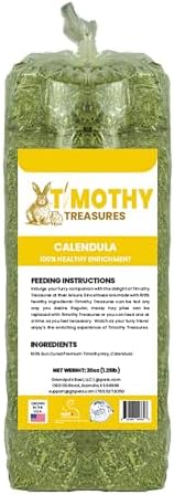 Amazon.com : Timothy Treasures, Calendula Enrichment Hay for Rabbits ...
