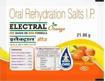 Electral ORS Orange - Sachet of 21.80g Powder (Pack of 30) : Amazon.in ...
