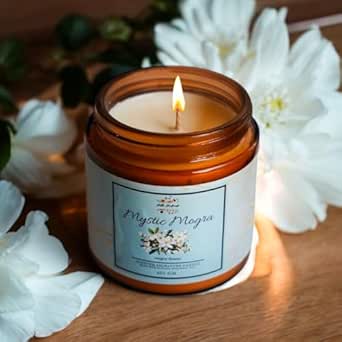 Hello Handmade Premium Scented Candle Jar Upto 100 Hrs of Burn Time ...