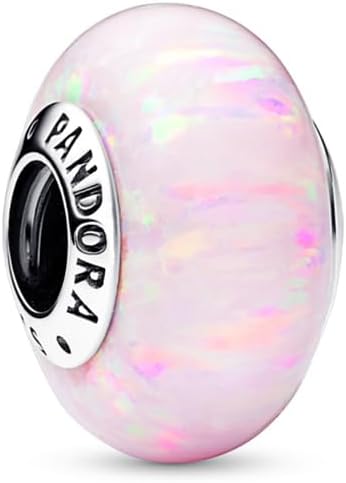 Amazon.com: Pandora Moments Charm 791691C03 Pink Opal: Clothing, Shoes ...