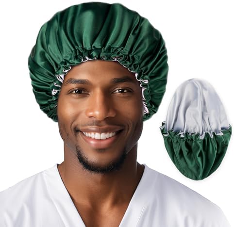Amazon.com: Fittia Men's Satin Bonnet for Short Hair with Adjustable ...