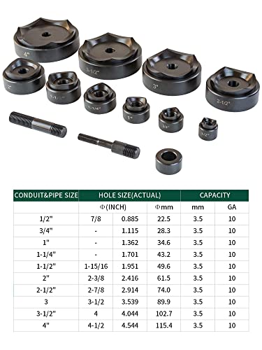 Snapklik.com : UTZIKO Hydraulic Knockout Punch Electrical Conduit Hole ...