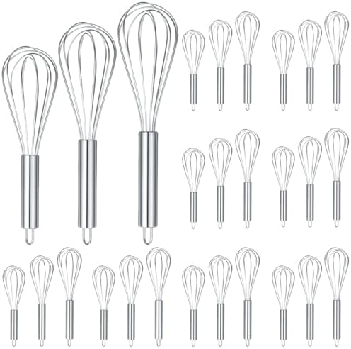 Amazon.com: Domensi 24 Pcs Stainless Steel Whisks Set 8" 10" 12 ...