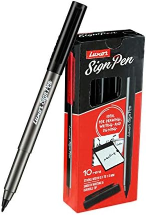 Luxor Sign Fine Pen (New) Black (10's Box) (9000027974) : Amazon.in ...