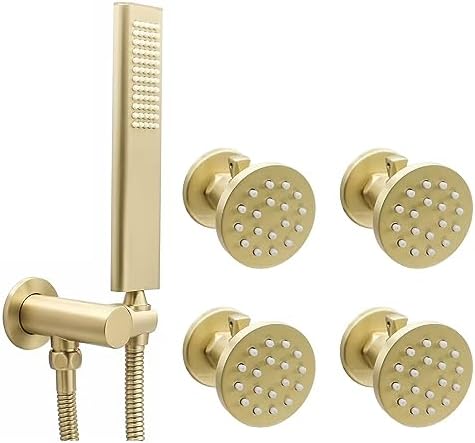 Solid Brass Shower Body Sprays With On/Off Switch Adjustable Round ...