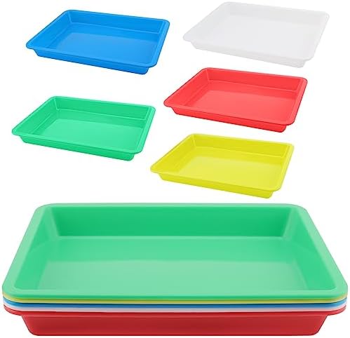 5pcs Reusable Trays Non-Slip Trays Multicolor Play Trays Art Activity ...
