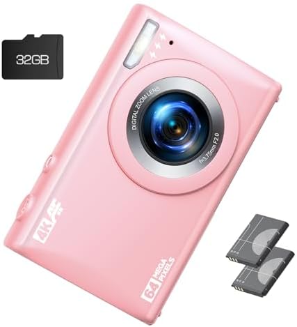 Amazon.com : 4K Digital Camera for Vlog 64MP Autofocus 32GB Card, Point ...