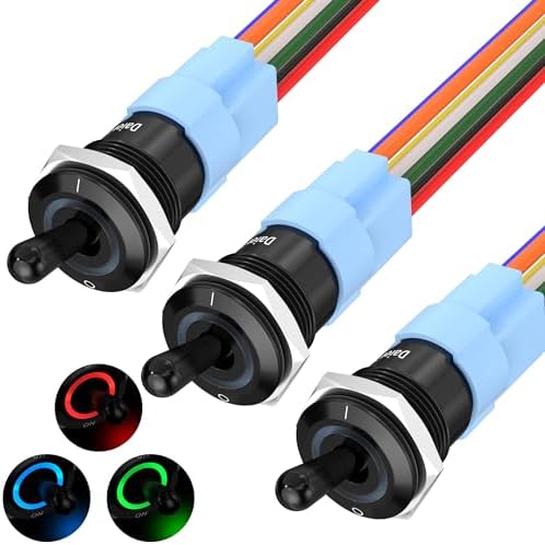 Amazon.com: Jtron 4 PIN SPDT SPST Rocker Toggle Switch ON/Off/ON 12V ...