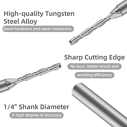 Snapklik.com : FoxAlien 1/4 Shank 2-Flute CNC Router Bits