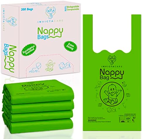 Invicta Care™ 100% Biodegradable and Compostable Nappy Bags | 200 ...