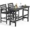 Amazon.com: SERWALL 41" Outdoor Bar Table, All Weather HDPE Patio Bar ...
