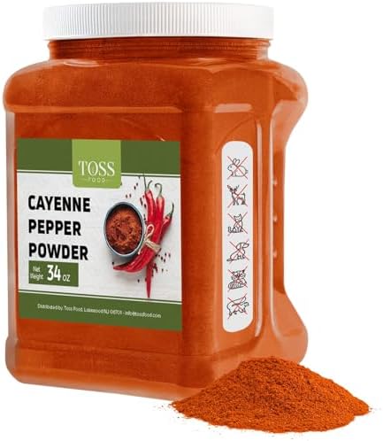 Amazon.com: Cayenne Pepper Powder Bulk – 100,000 Heat Units - 5lb Jar ...
