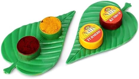 Cycle Pure Om Shanthi Leaf-Style Thambulam Kit with Kumkum & Turmeric ...