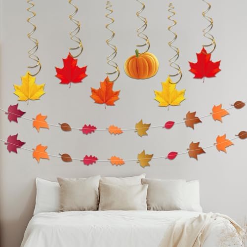 Amazon.com: 20 Pcs Winter Snowflake Hanging Swirl Decorations ...