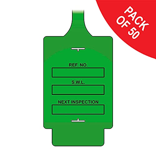 ‘AssetTag Flex Safe Working Load’ Tag, Green (Pack of 50) – BigaMart