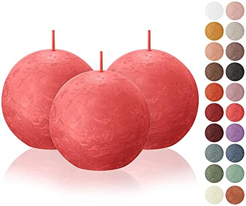Amazon.com: 4 Pack 3 Inch Wedding Ball Pillar Candles Purple Round Ball ...